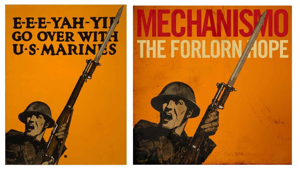 Propaganda bélica de la Gran Guerra traducida a la portada de un disco