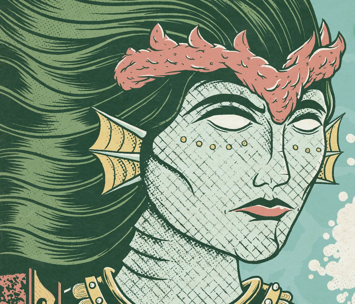 El mito de Thálassa, diosa del mar y personificación del Mediterráneo